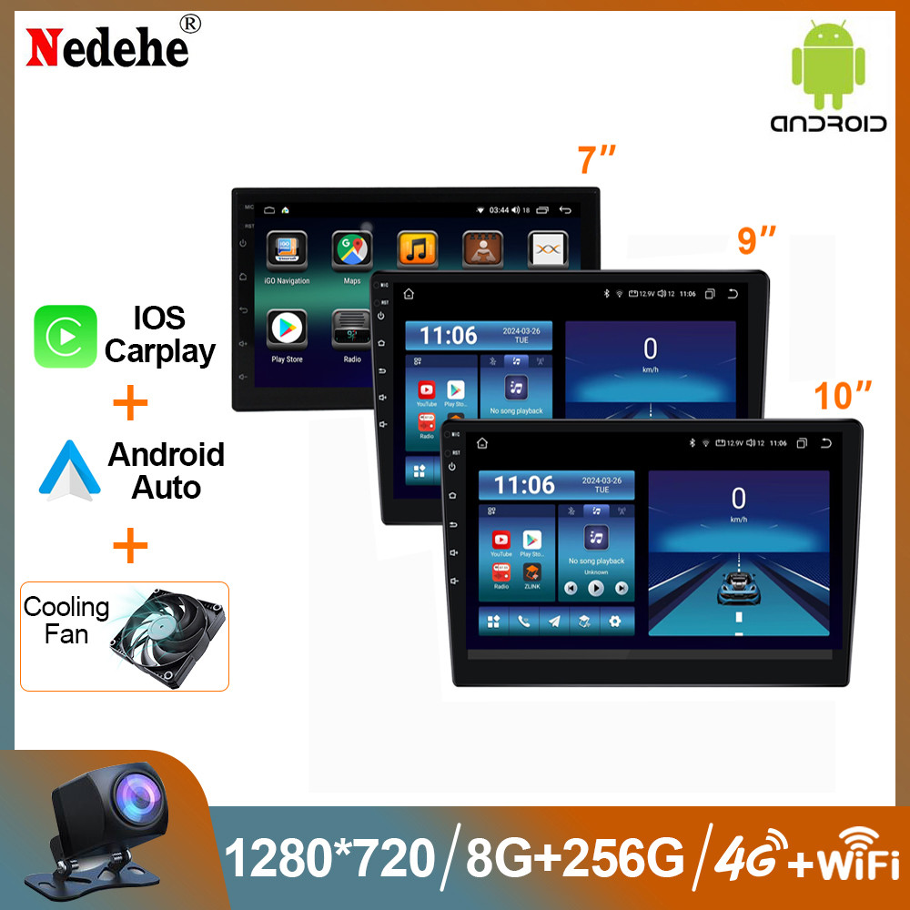 Android Player Carplay Android Auto Wifi 4G 7"9"10" Android 14 Car ...