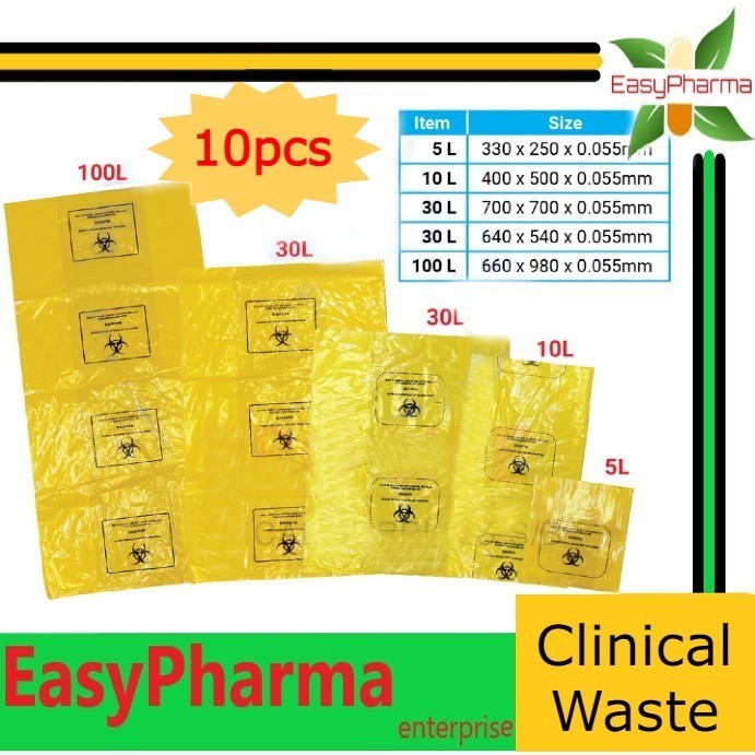 Biohazard Clinical Waste Yellow Plastic Bag For Clinical Waste Disposal ...