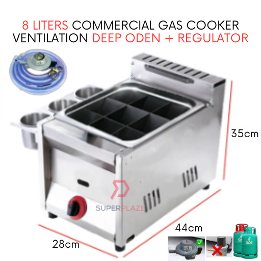 8 Liters Single Stove plus Regulator Gas Multifunctional Cooker Gas ...