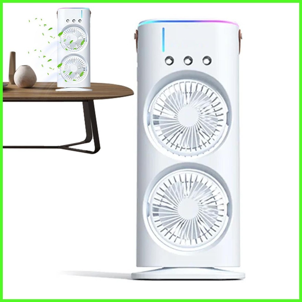 Portable Misting Fan Double-Ended Water Mist Fan Humidifier Fan with ...