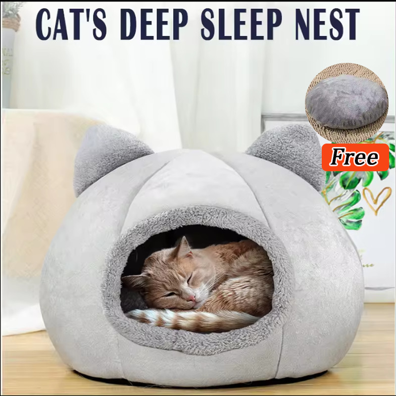Cat Beds Fluffy Soft Comfy Cat Dog Pet Bed Cushion Condo House Mat Cage ...