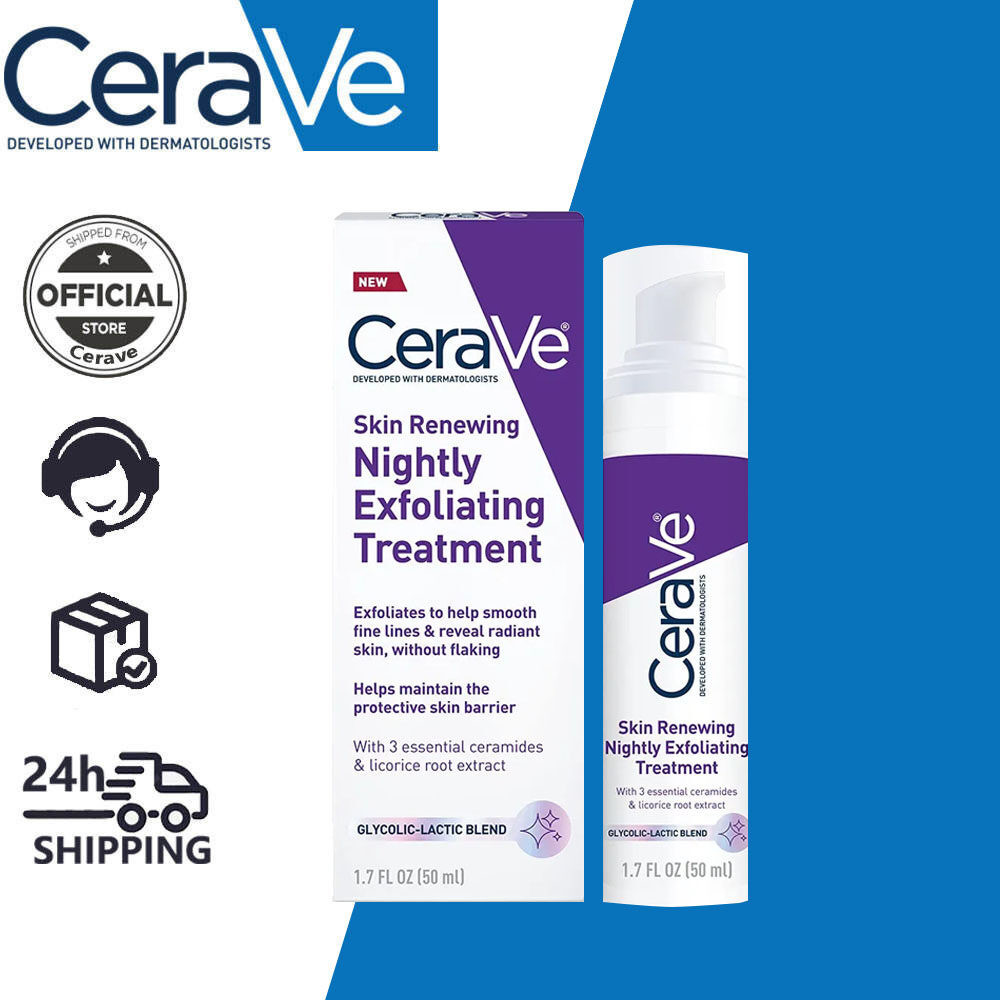 CeraVe Skin Renewing Nightly Exfoliating Treatment with Resurfacing ...