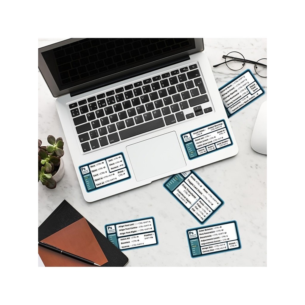 7pcs/pack Shortcut Key Sticker For Laptop Computer, Quick Reference ...