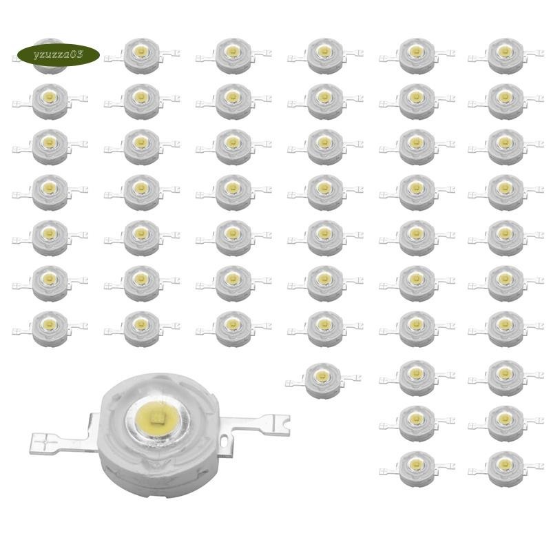 50Pcs 1W Diode High Power Cool White Led Beads 1 Watt Lamp Chip | Shopee Malaysia