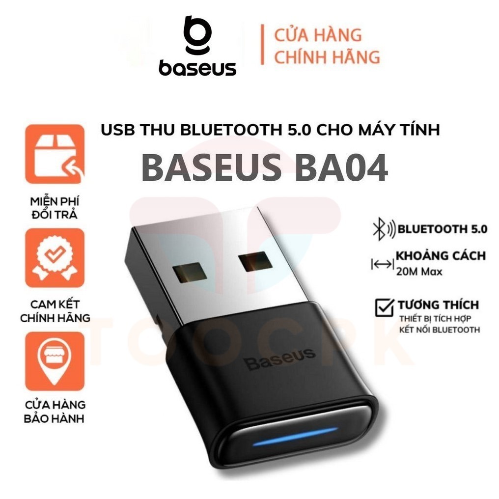 Baseus USB Bluetooth 5.0 Music Transmitter Audio Receiver for PC Laptop ...