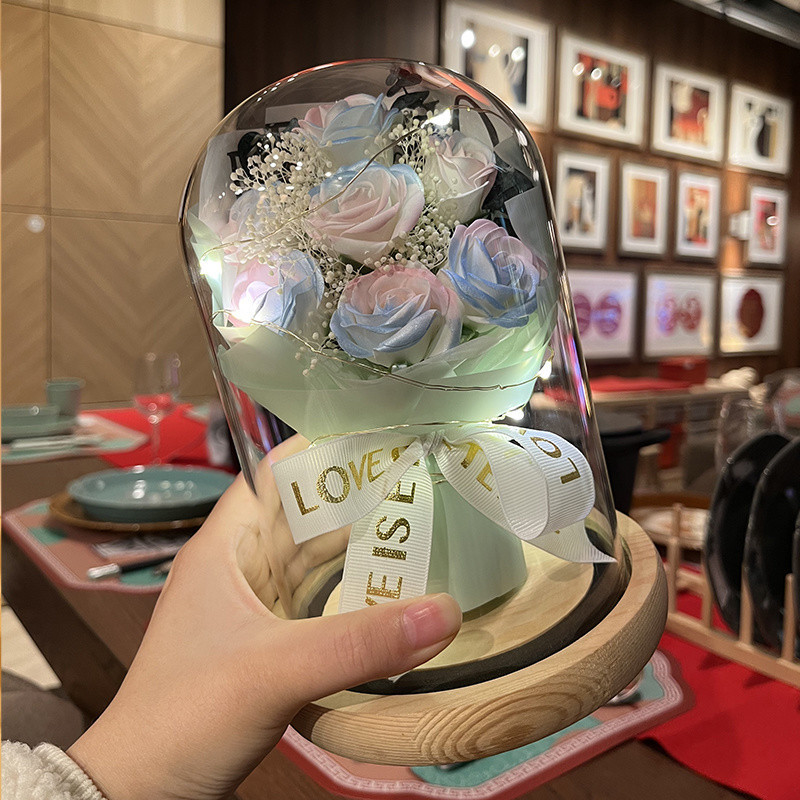 Birthday gift gift crushed ice blue eternal flower birthday and ...