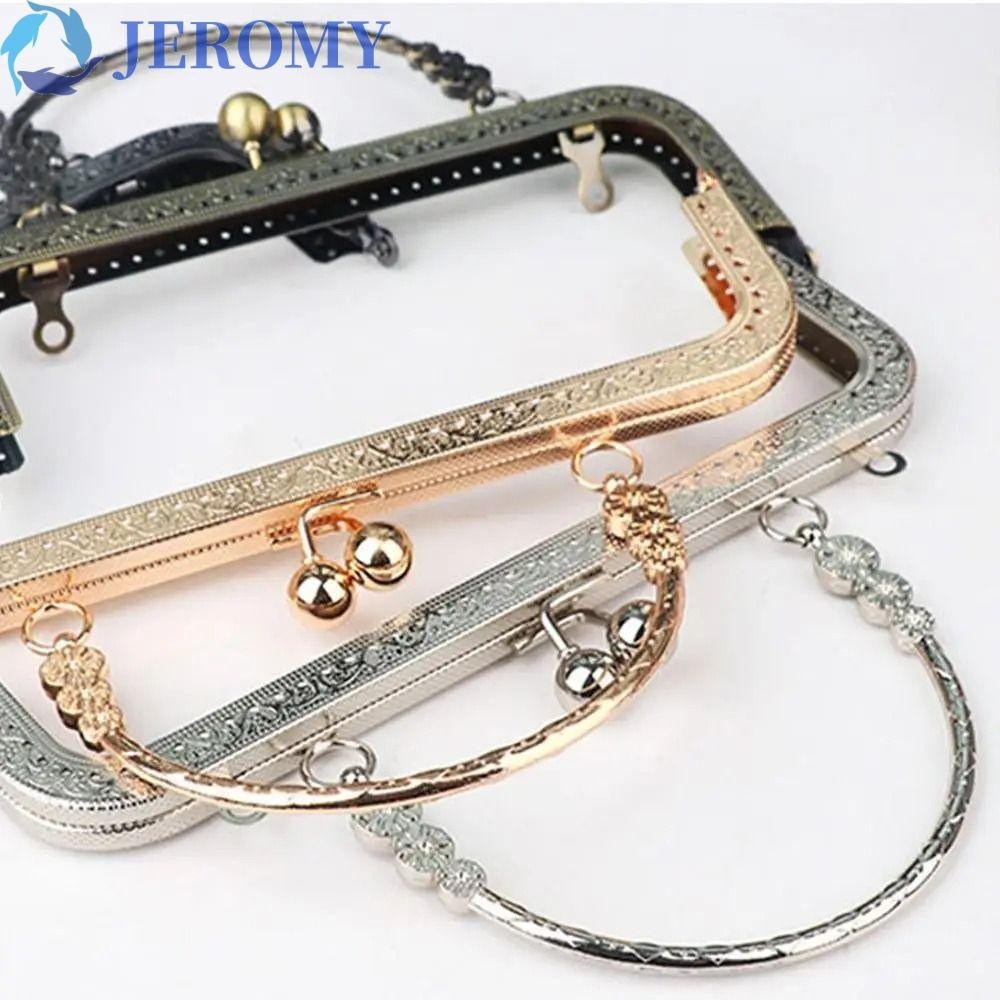 JEROMY Purse Clasp, Kiss Clasp Bags Parts Metal Purse Frame, Square DIY ...