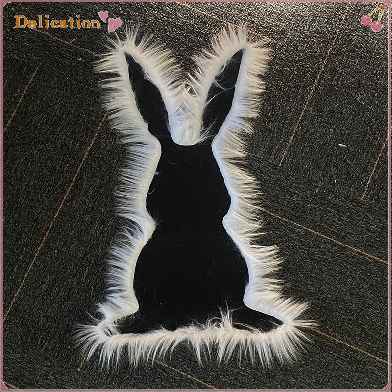 Delication Easter Bunny Rug Fried Furry Rabbit Carpet Easter Decor Bath ...