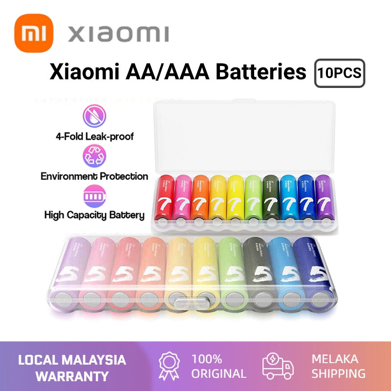 Xiaomi AA Rainbow Batteries (10 Count) / Xiaomi AAA Rainbow Batteries ...