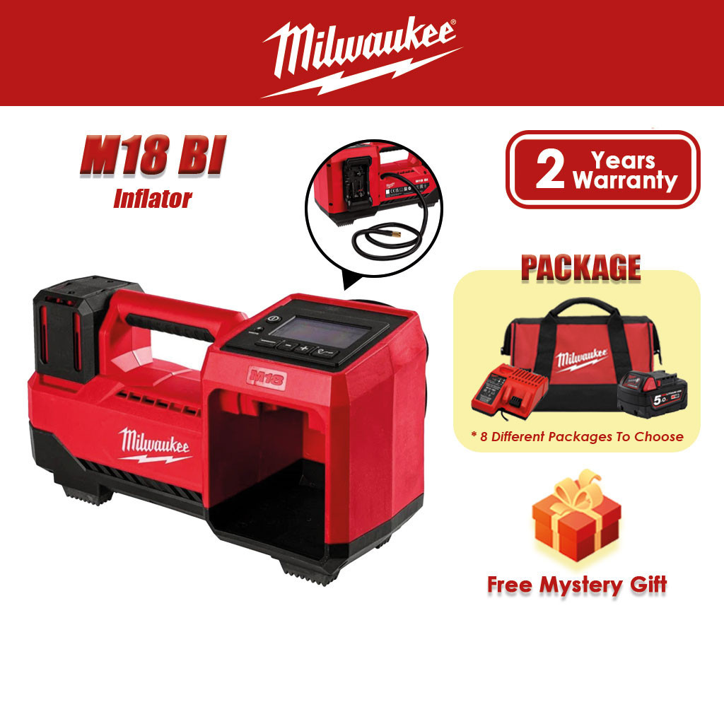 MILWAUKEE M18BI Cordless 18v Inflator M18 BI 18V Lithium Battery Air ...