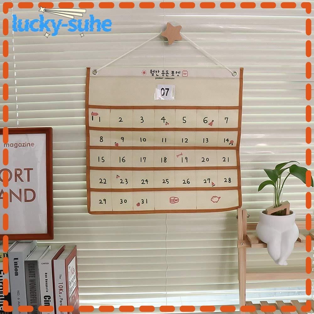 LUCKY-SUHE Storage Bag, Wall Decor Space Saving Calendar Bag, Durable ...