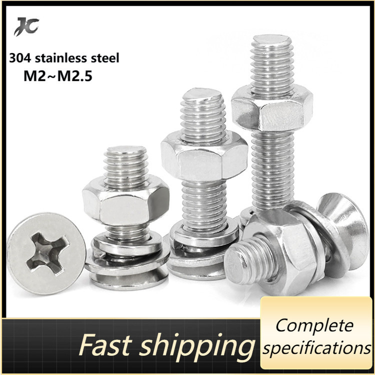 [Ready Stock] Screws 304 Stainless Steel Phillips Countersunk Head ...