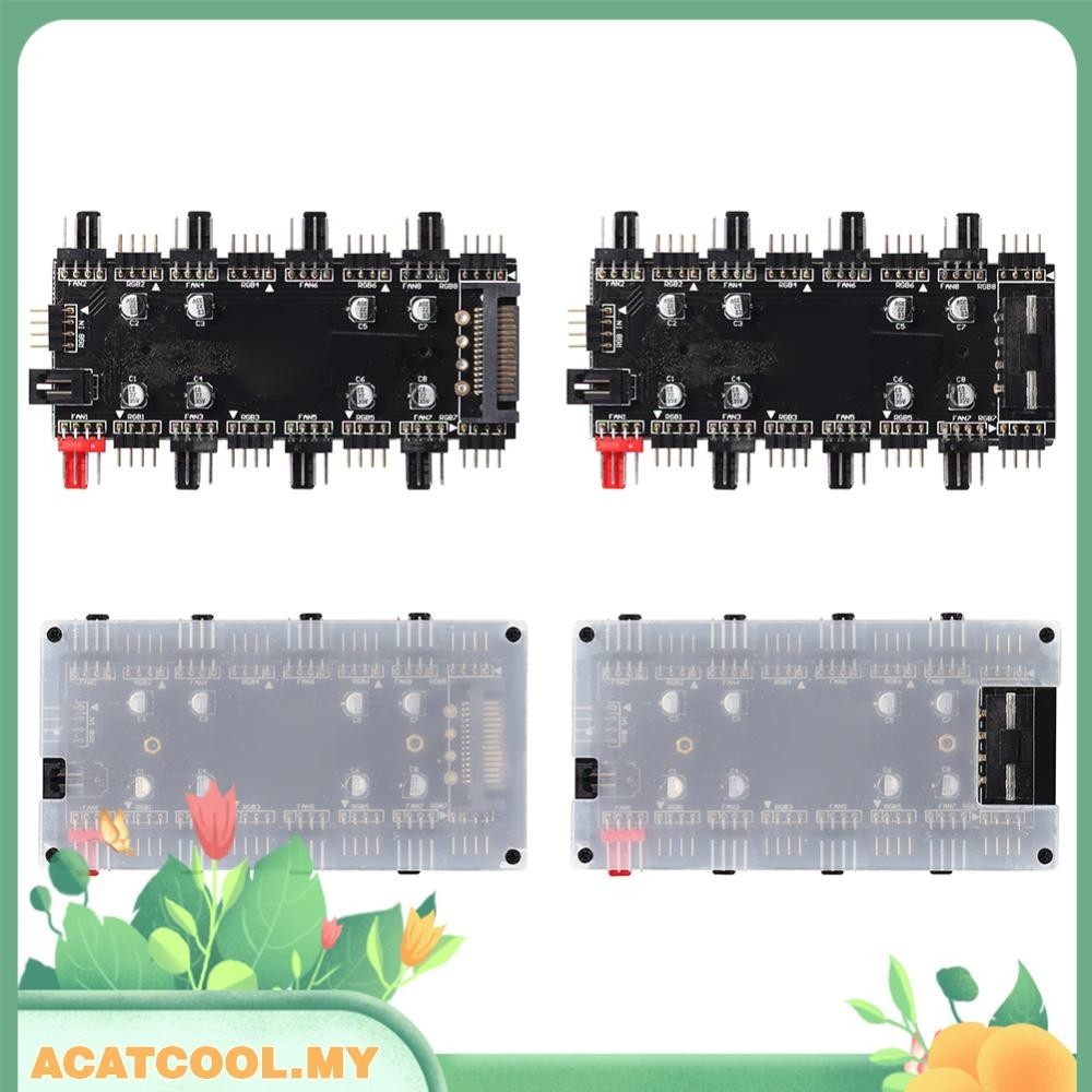 [Acatcool.my] 1 To 8 Multi Way Splitter RGB PWM HUB 12V/4 Pin for PC ...