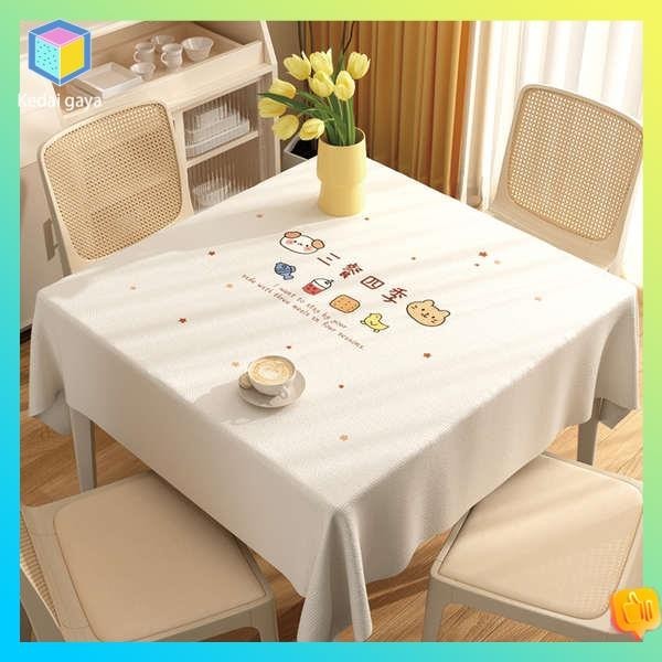 alas meja alas meja makan 8 kerusi Alas meja persegi, linen kapas kalis ...
