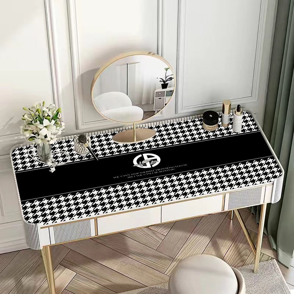 Table Cloth Dressing Table Mat Makeup Table Cover Leather Waterproof ...