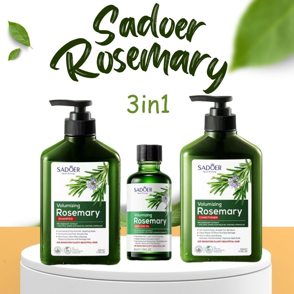 Sadoer Rosemary Shampoo, Conditioner & Hair Oil Sulfate Free Deep ...