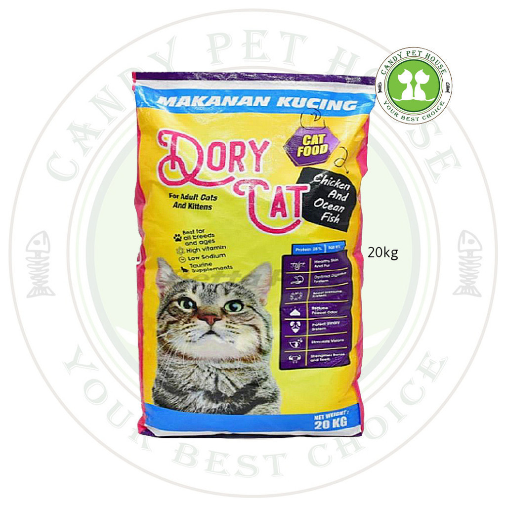 Dory Cat Dry Food / Makanan Kucing Chicken & Ocean Fish - 20kg | Shopee ...