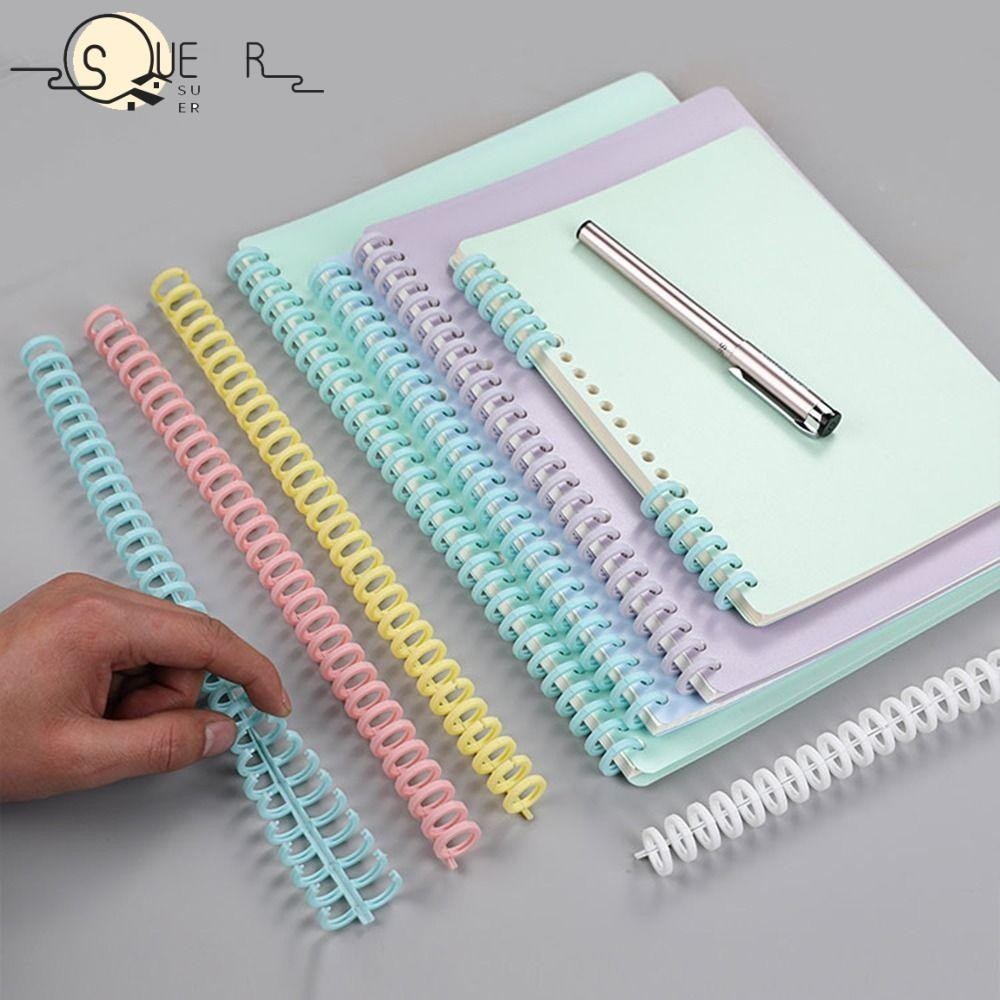 SUEREN 10pcs Notebook Binding Clip, 12mm 30 Hole Binder Buckle Loose ...