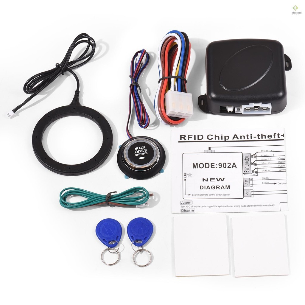 Car Alarm System One Click Start System Push to Start Ignition One ...