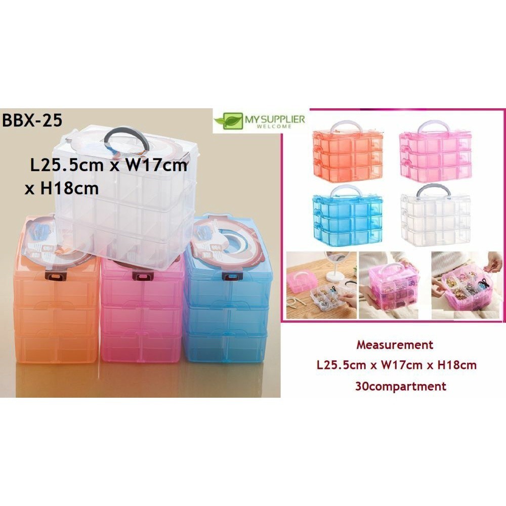 Eco-Friendly Organizer Three Removable Transparent Plastic Storage Box ...