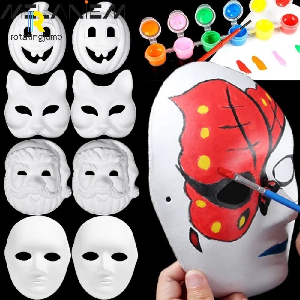[All Saints' Day] Face Paintable White Masks Paper DIY Party Masks ...