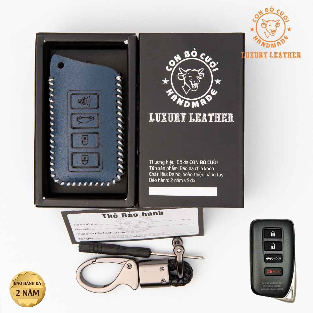 New Lexus leather key case, 4-button key, lock as shown in photo with ...