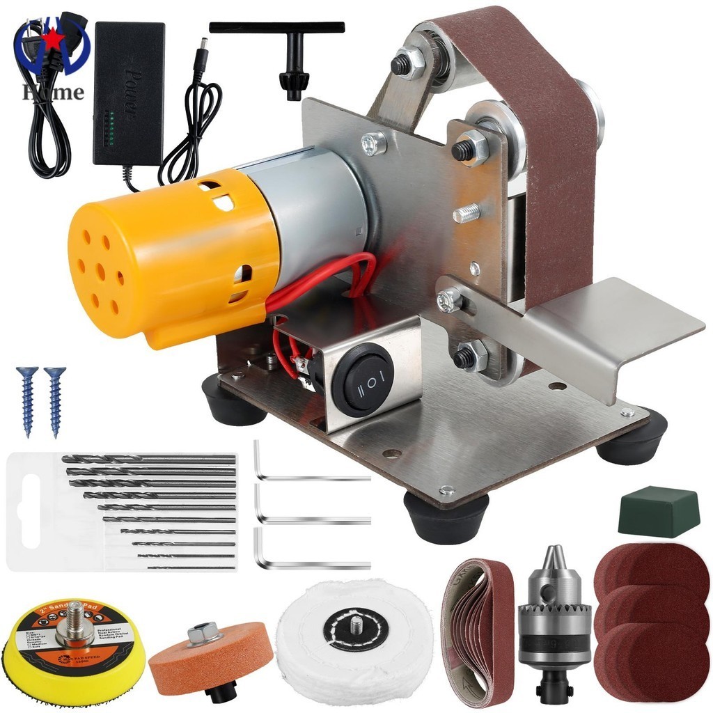 Mini Belt Sander Electric Belt Grinder 7 Adjustable Speed Electric ...
