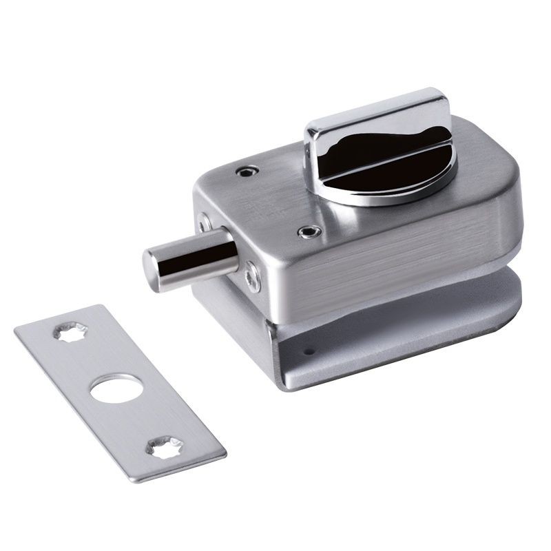 Stainless Steel Glass Door Lock Single Double Door Open Bathroom ...