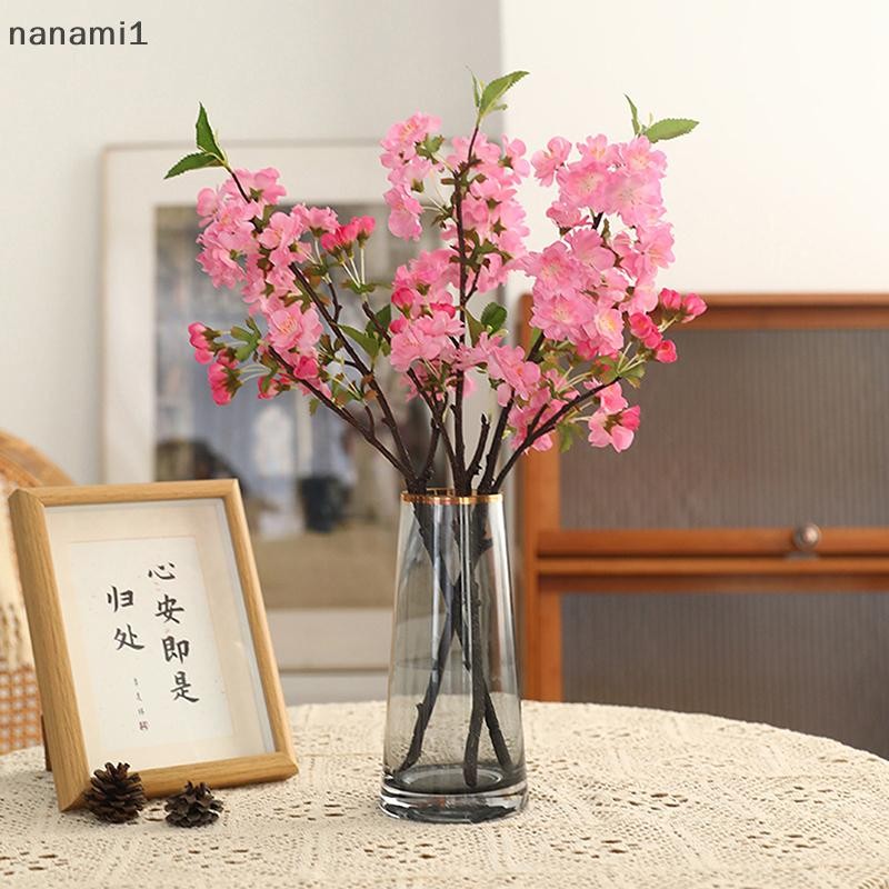 nanami1 Real Touch Artificial Cherry Blossom Branch Handmade Flexible ...