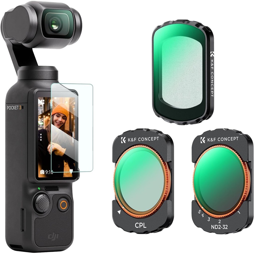 K&F Concept 3 Magnetic Filter Set for DJI Osmo Pocket 3 Filter *Free ...