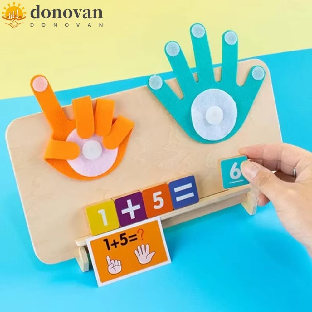 DONOVAN Kids Montessori Toys, Wood Colorful Finger Counting Math Toy ...