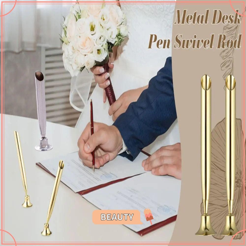 BEAUTYONE Front Desk Signature Stand, Metal Fixed Gel Pen Holder ...