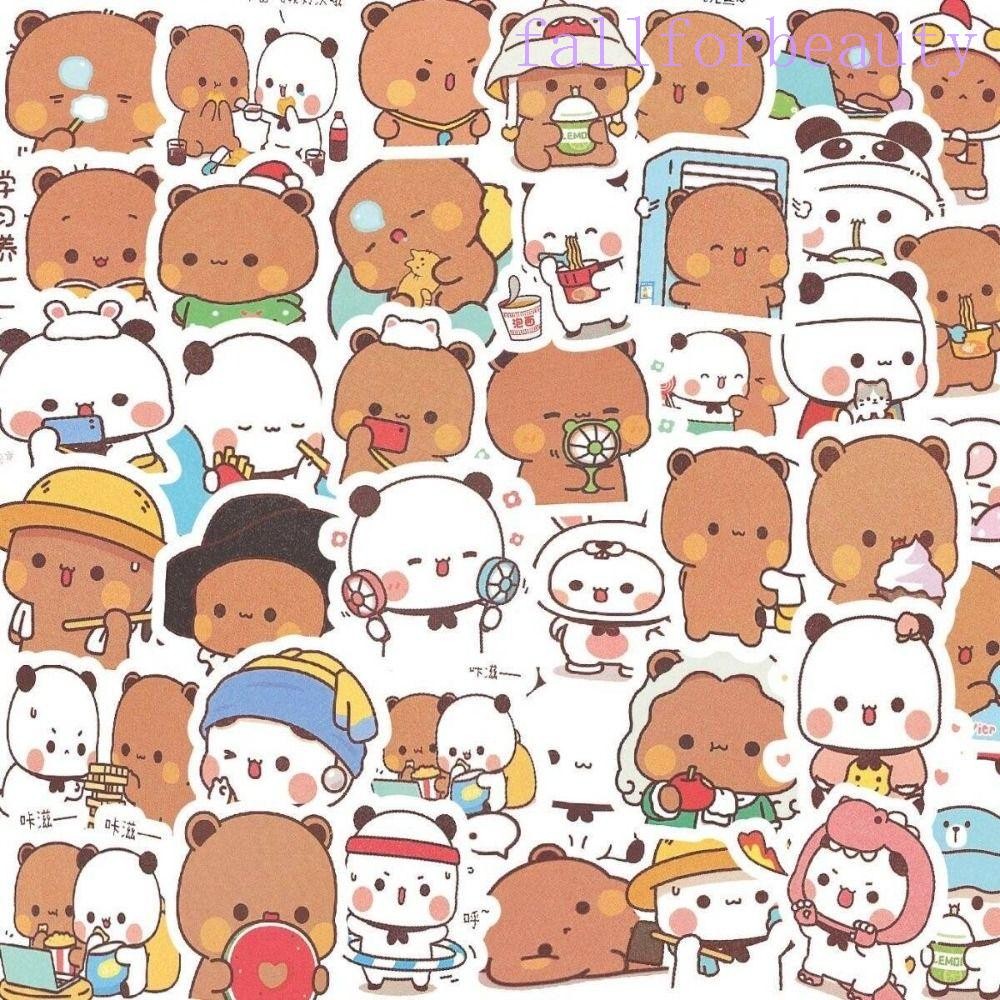 FALLFORBEAUTY Bubu Dudu Panda Stickers, Little Panda Funny Bubu And ...