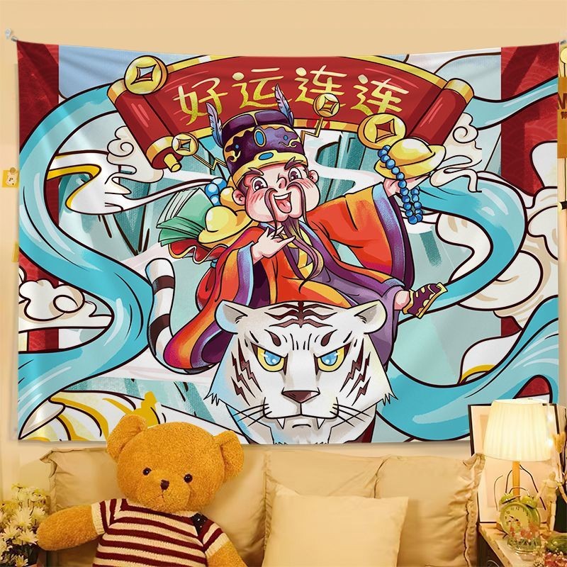 6183 orang Dewa Kekayaan-kain latar belakang B & B bilik kerja bilik ...