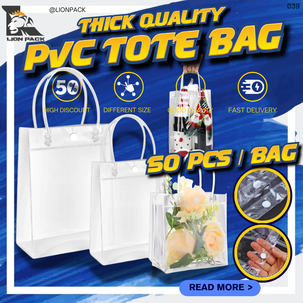 LIONPACK 50PCS Transparent Bag Doorgift Bag Goodies Bag Gift Bag ...