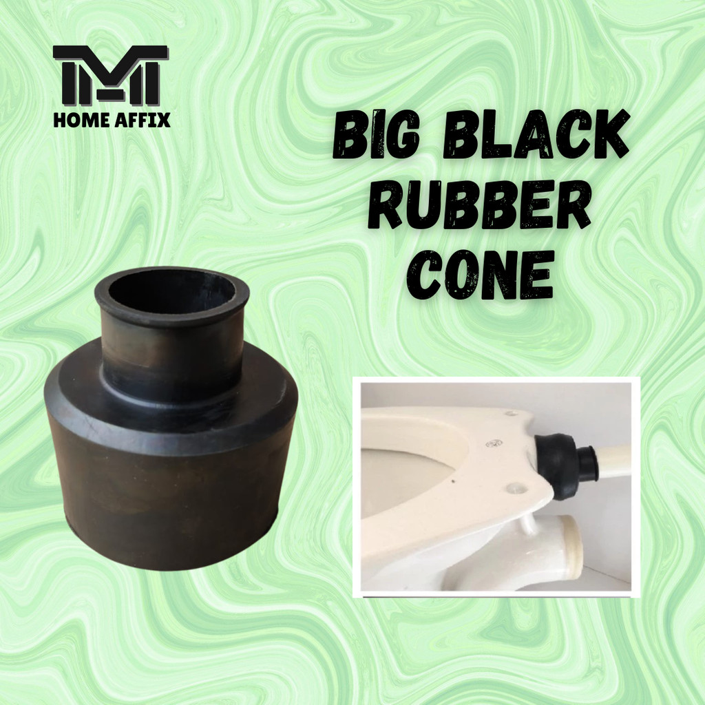 Toilet WC Black Rubber Cone For Lower Level Cistern Pipe / Flush pipe ...