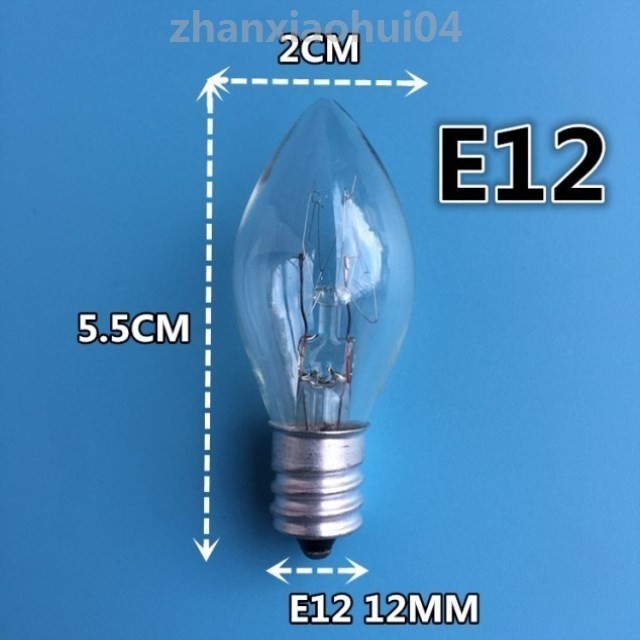 E12 Lampu Meja Boleh Dimalapkan 220V E14 Mentol Mini Kecil Skru Dasar ...