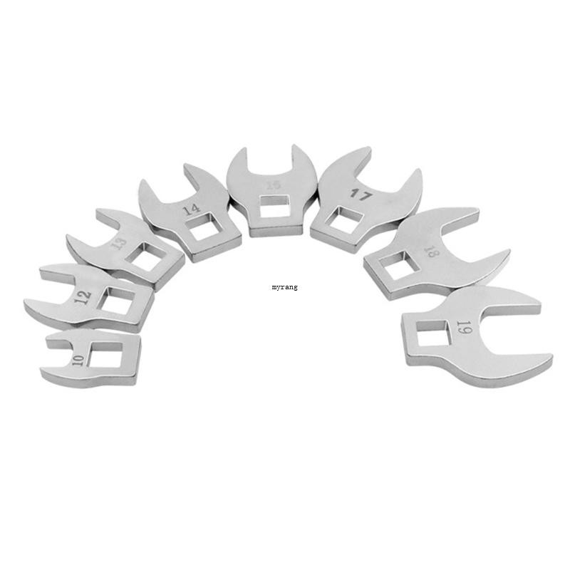 MG 8Pcs Drive Crowfoot Wrench Crow Foot Open End Spanner Wrenches Key ...