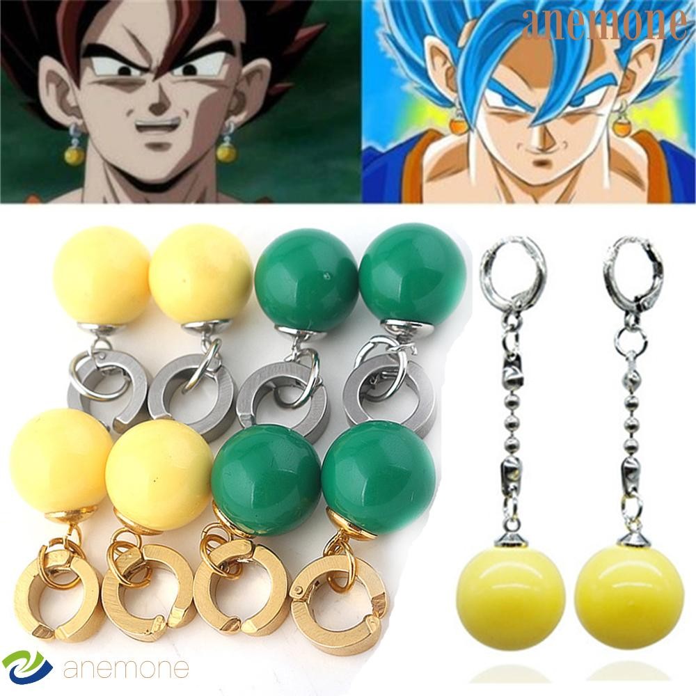 ANEMONE Cosplay Clip Earrings Green Yellow Takerlama Dragonball Super ...