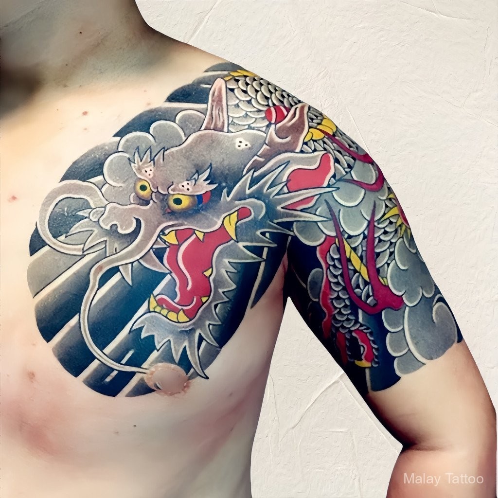 Tattoo Sticker Chest Tattoo Removable Traditional Totem Beauty Makeup ...