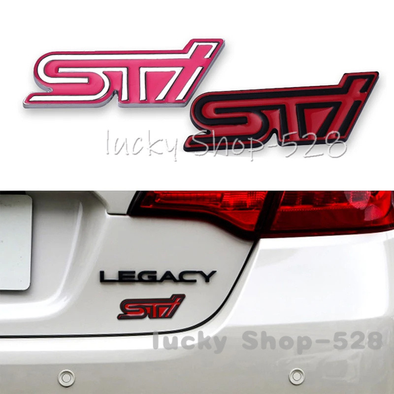 Metal Car STI Front Grille Sticker Car Head Grill Emblem Badge for ...