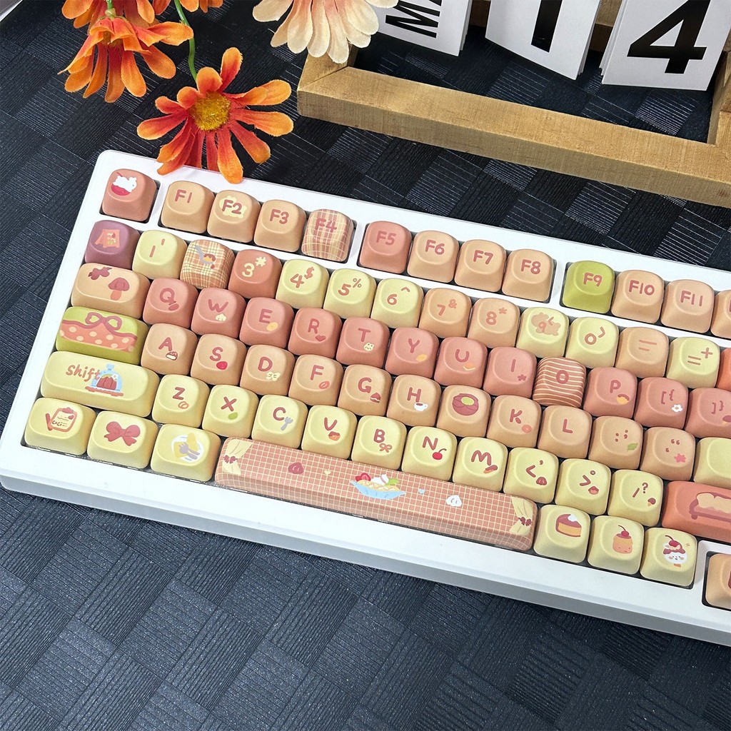 Coco Chocolate Keycap MOA Profile 120+ Keys PBT Dye Sublimation MAD 68 ...