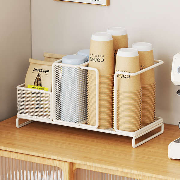 tempat letak cawan plastik Desktop display rack Rak cawan kertas ...