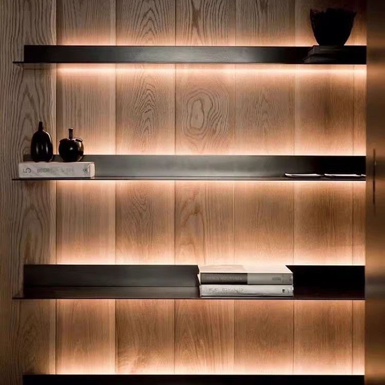 Luminous Flat-Layered Board Wall Shelf Display Rack Iron Art Metal ...