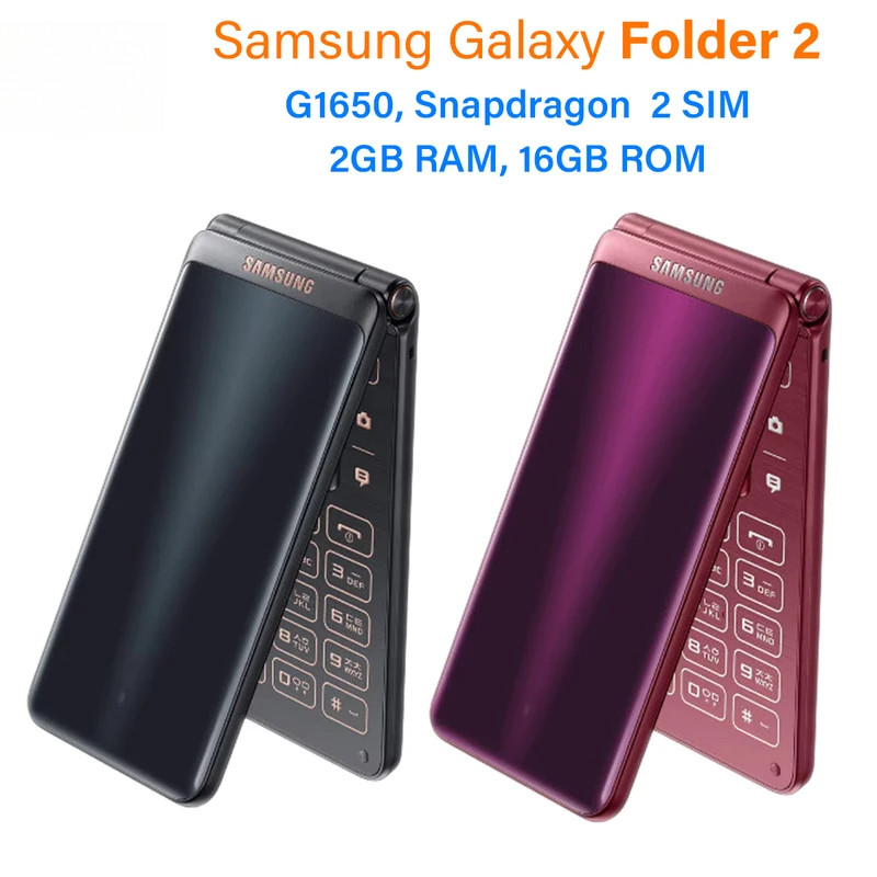 Samsung Galaxy Folder 2 G1650 16GB ROM Unlocked Snapdragon Quad Core 3. ...