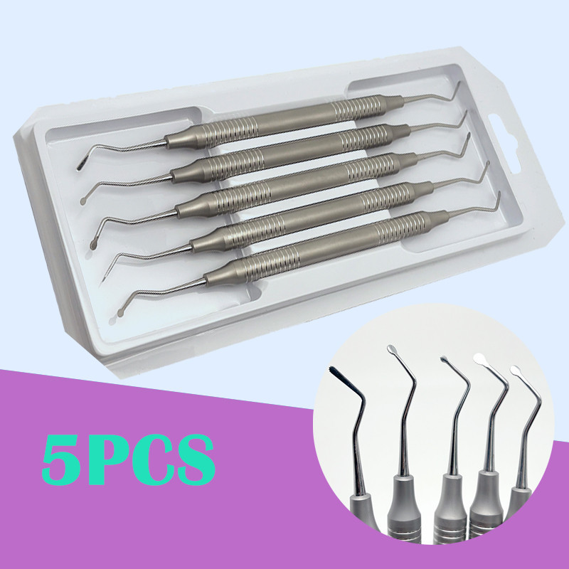 5 Pcs/set Dental Gingival Cord Packer Retraction Instruments Separator ...