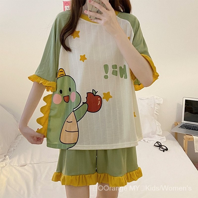 Short Short-Sleeved Shorts Extra Large Plus Fat Pajamas Women Summer ...