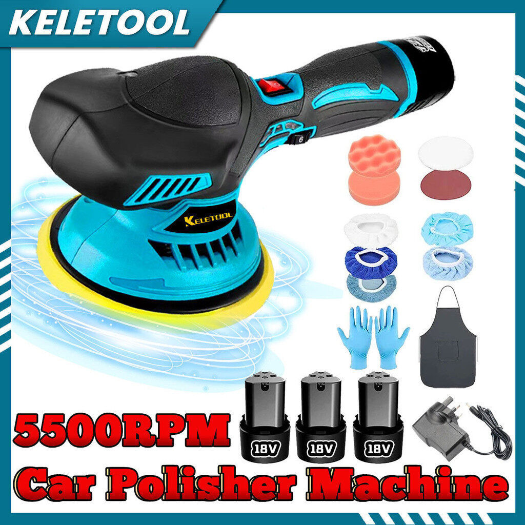 Cordless Electric Polisher Mini Sander Machine Kereta Polish Car Polish ...