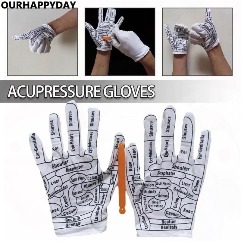Reflexology Gloves Socks Reusable Acupressure Point Gloves Reflexology ...