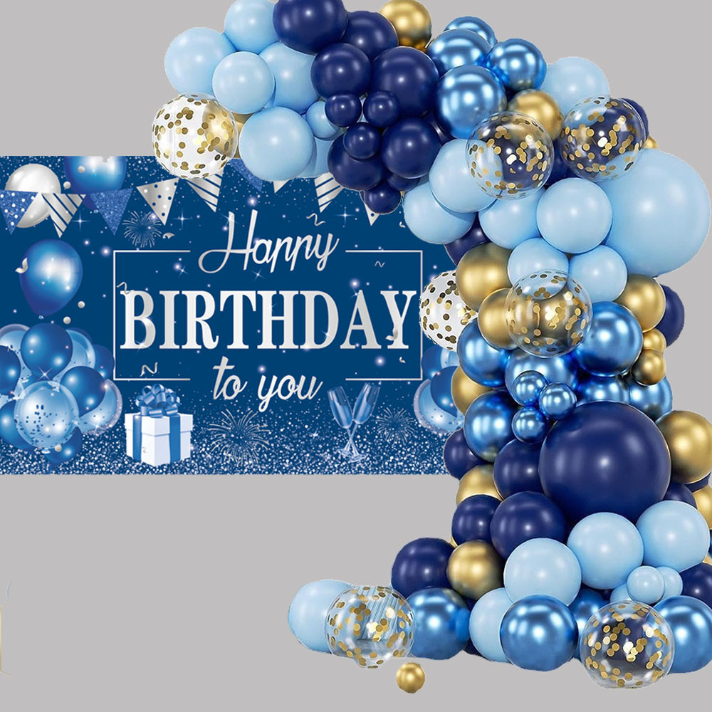 Happy Birthday Backdrops Balloon Set For Kids Adult Birthday Party ...